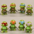 Teenage Mutant Ninja Turtles Mini Action Figures, 4 Pieces, PVC, 2.8 ...