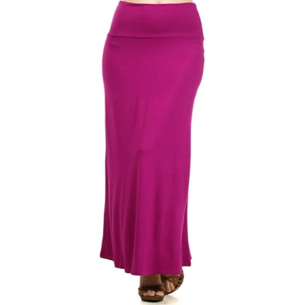 Moa Collection Moa Collection Womens Basic Solid Foldable High Waist