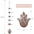 Copper Hand of God Temple Wind Chime – 5-Bell Red Copper Feng Shui ...
