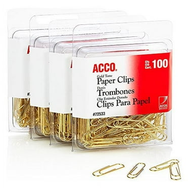 ACCO Smooth Finish Premium Paper Clips, Wire, Jumbo, Silver, 100 Clips ...