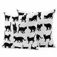 Black Cat Outdoor Waterproof Throw Pillow Covers 26x26 Set of 2, Modern ...