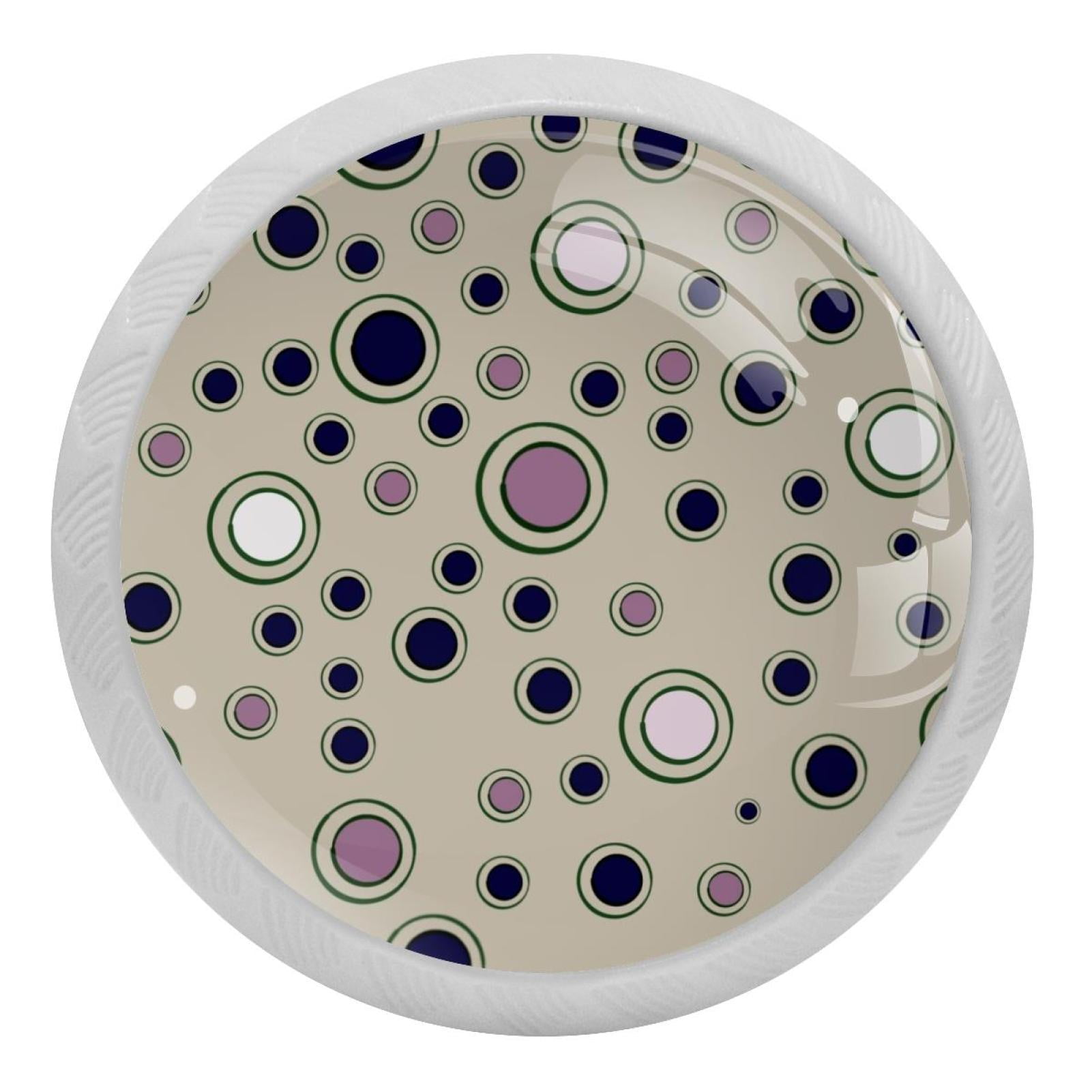 4PCS Round Dots Cabinet Fluorescence Knob Glowing in the Dark Furniture ...