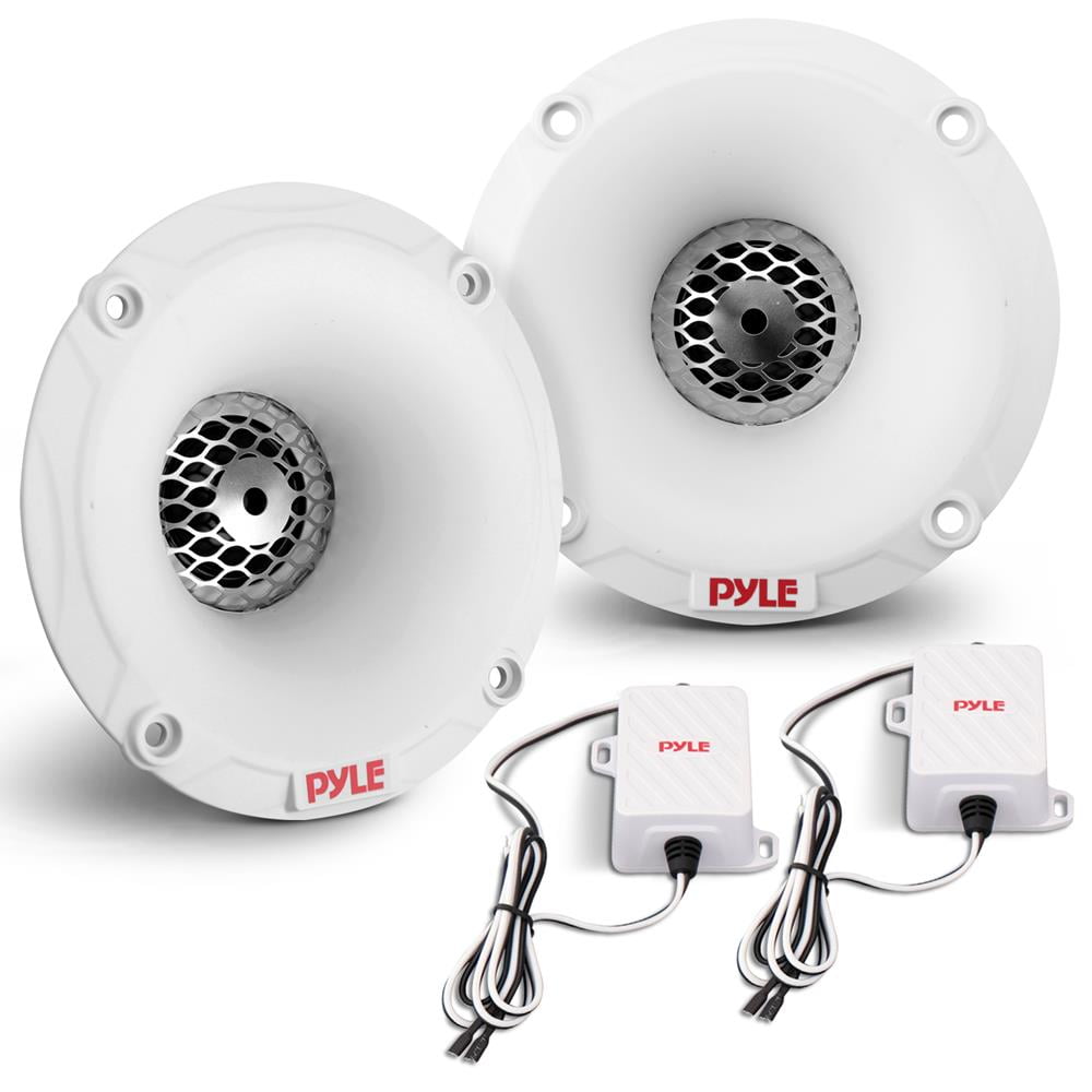 Marine Tweeter Speaker System - One Pair 1'' PEI Dome Tweeter with Horn ...