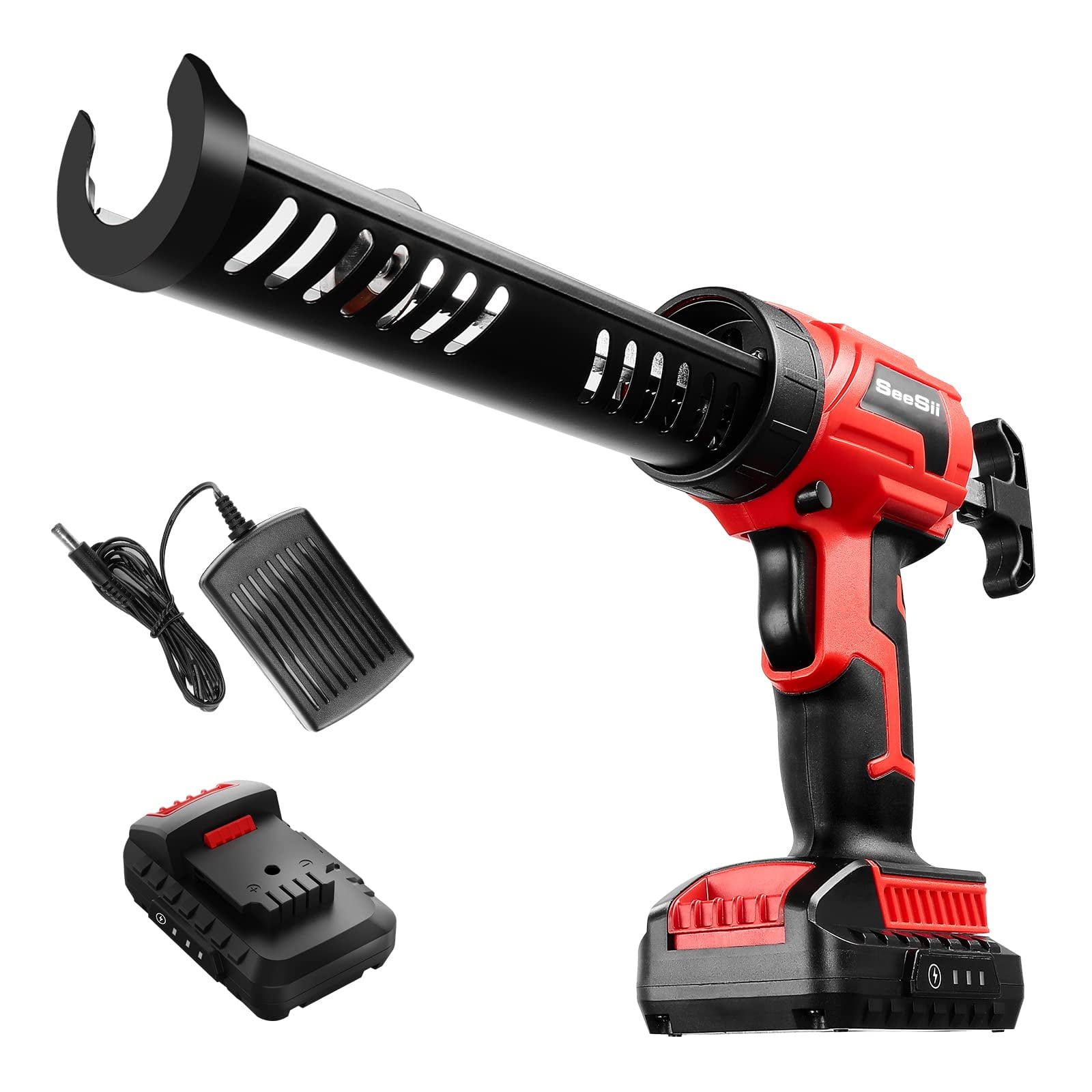 Seesii Cordless Caulking Gun (Newly Upgraded), 4 Gear Speed Electric ... Seesii Cordless Caulking Gun (Newly Upgraded), 4 Gear Speed Electric ...