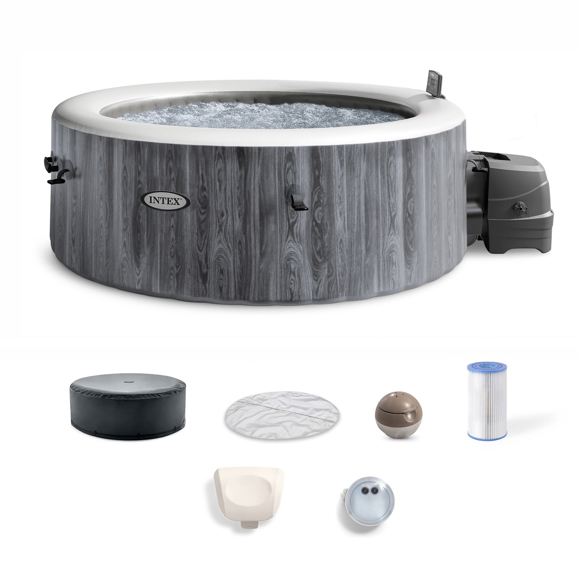 Click here for Intex Purespa Greywood Deluxe Spa Set 140 Bubble J... prices