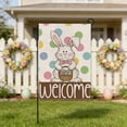 ddioayh Garden Flag Easter Themed Bunny Egg Printed Outdoor Holiday ...