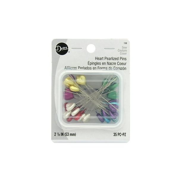 Dritz Pins Pearlized Heart 2.13" 35pc - Walmart.ca