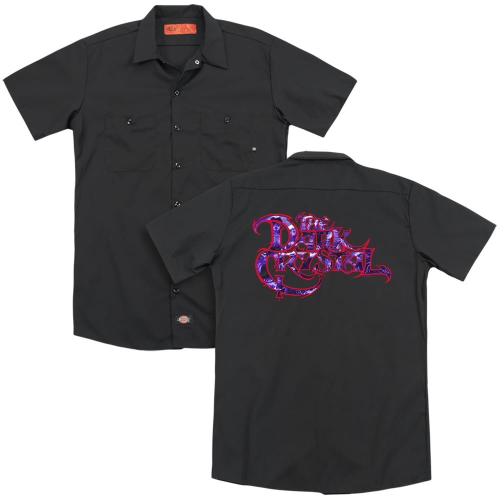Dark Crystal/Collage Logo (Back Print) Adult Work Shirt Black - Walmart.com