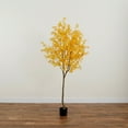Nearly Natural 7ft. Autumn Maple Artificial Fall Tree, Yellow - Walmart.com