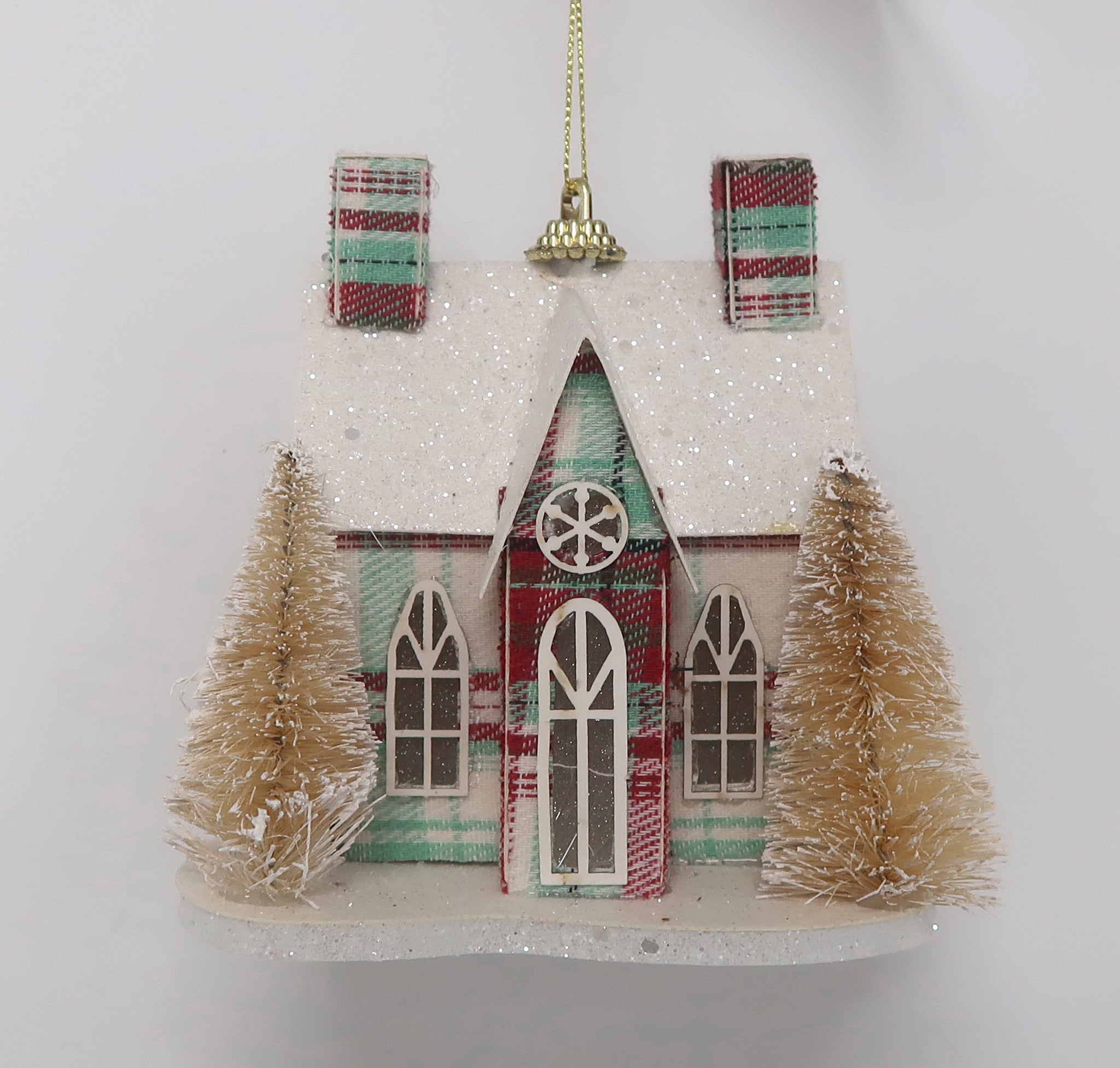 GT LED RED PLAID HOUSE ORNAMENT - Walmart.ca