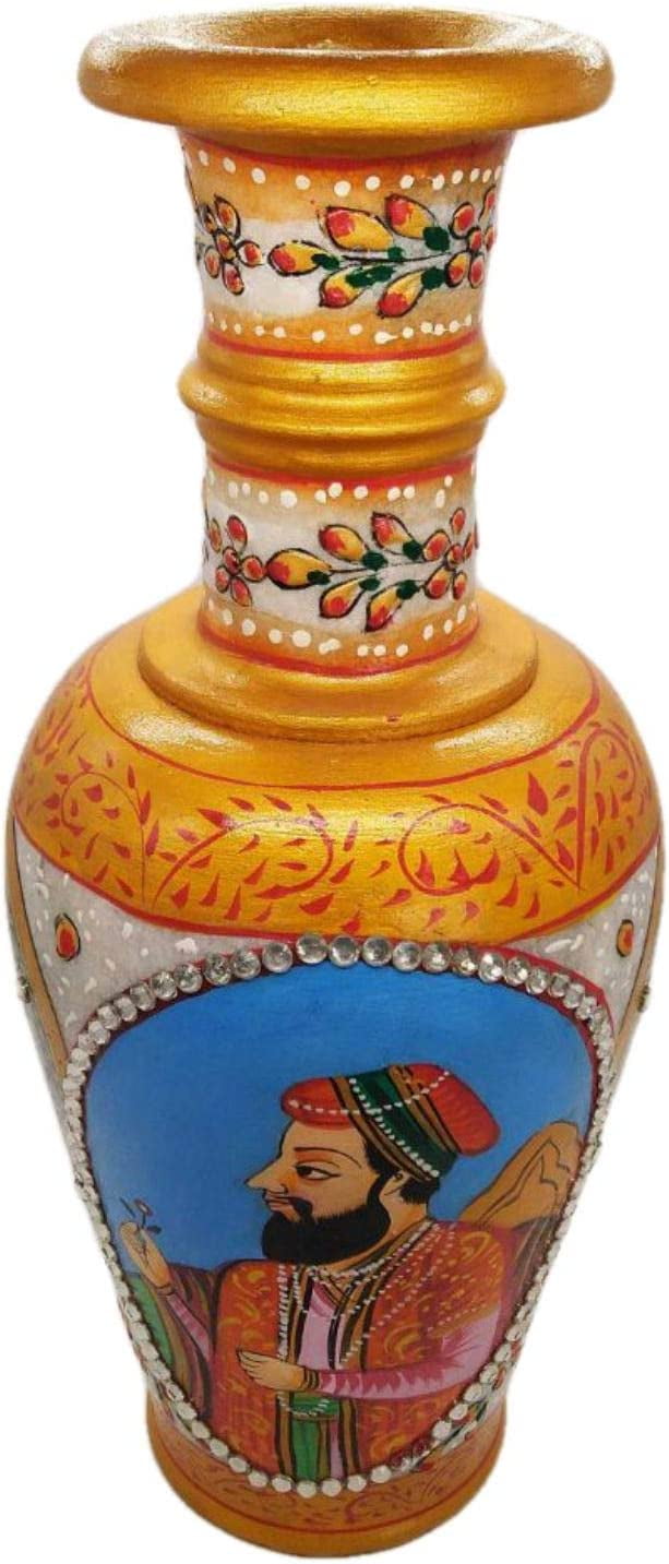 India Meets India Handicraft Flower Vase with Antique Mughal Design ...