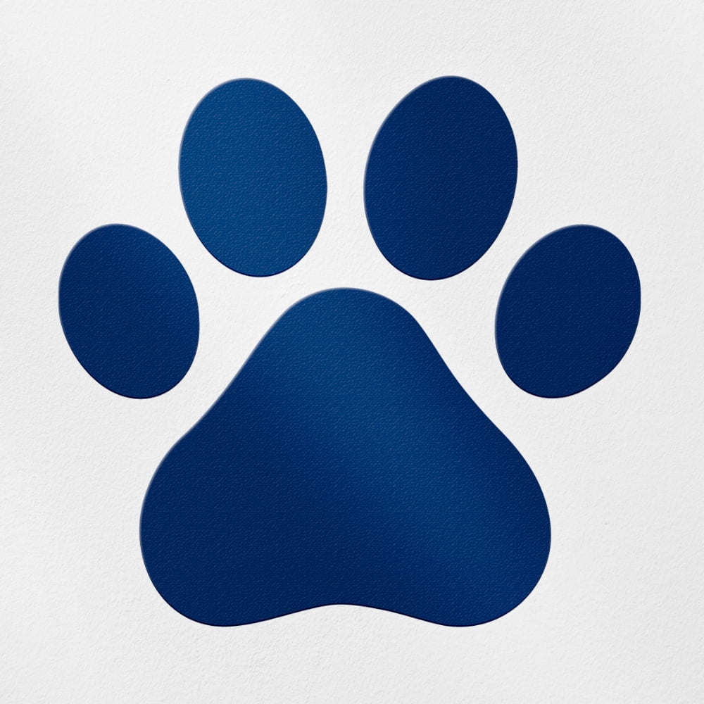 Transparent Decal Stickers Of Dog Paw (Navy Blue) Premium Waterproof ...