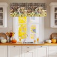 Curtain Valance for Windows, Farm Cow Blossom Sunflower Kitchen ...