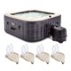 Intex PureSpa Plus Portable Inflatable Spa & Attachable Snack Tray (4 ...