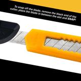 3 Yellow Retractable Utility Knife Box Cutters with Snap Blade, Heavy ...