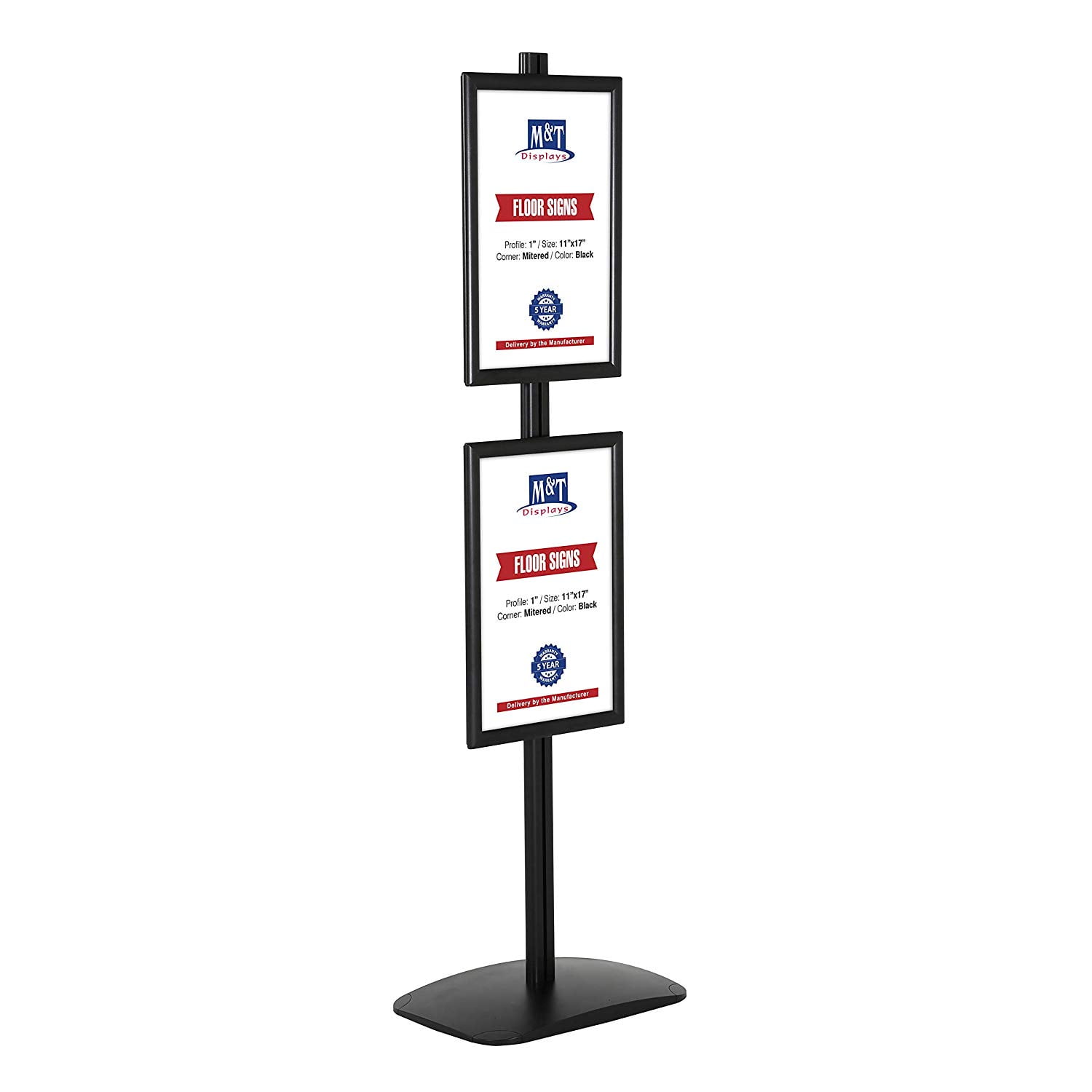 M&T Displays Free Standing Advertising Display Stand with 2 x (11x17 ...