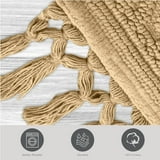 Jean Pierre Ricardo Cotton Fringe 17 x 31 in. Bath Rug, Linen - Walmart.com