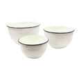 TableCraft Large Stainless Steel Enamel Coated Mixing Bowls (Set of 3 ...