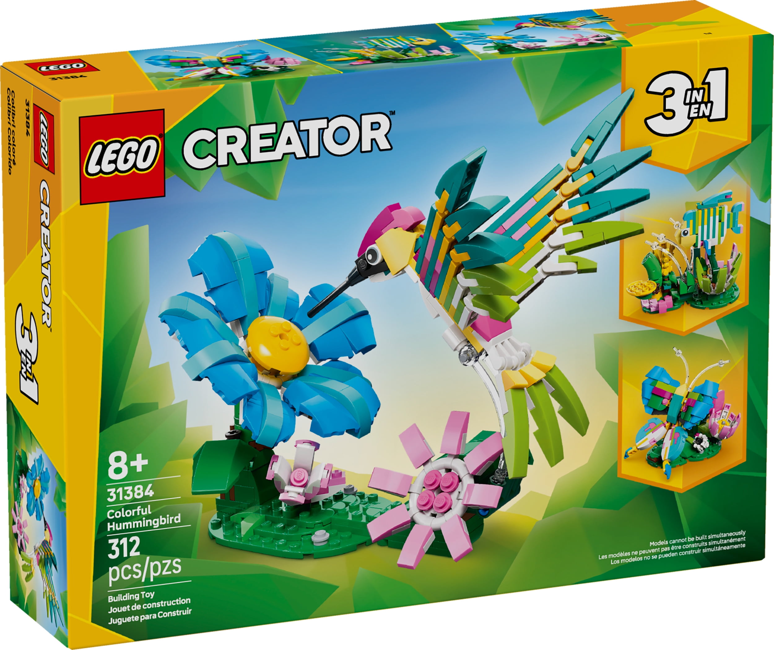 LEGO Creator 3 in1 Wild Animals: Colorful Hummingbird Building Toy for ...