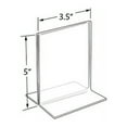 2-Sided Double-Foot Acrylic Sign Holder (Vertical - 3.5"W x 5"H ...
