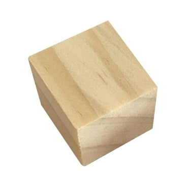 2” inch Wooden Cubes, Bag of 25 Unfinished Cubes, Wooden Square Baby ...