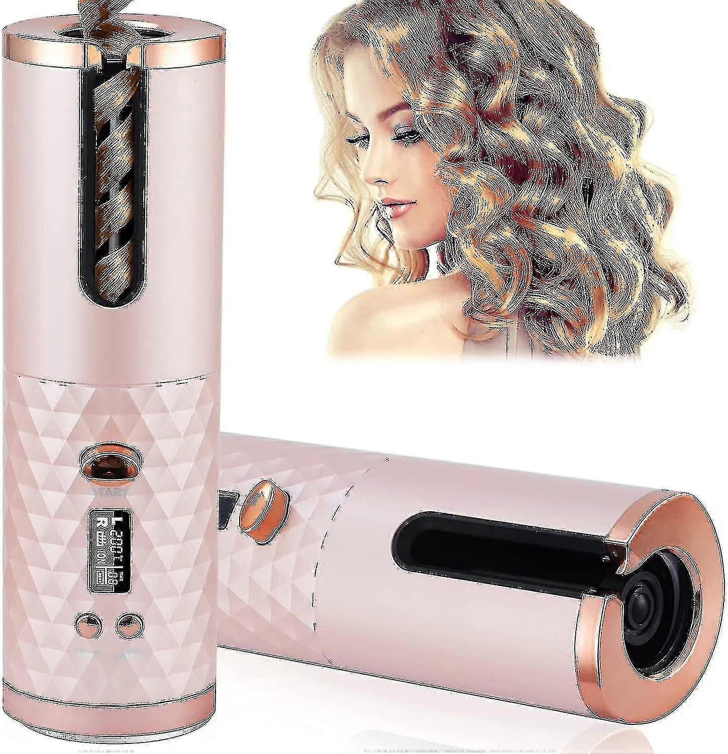 Wireless Automatic Hair Curling Tool Portable Cordless Curler Iron Wand ...