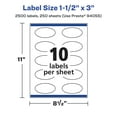 Avery Matte White Oval Labels, 1.5" x 3", 2,500 Labels - Walmart.com