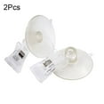 opvise 2 Pcs Clear Plastic Wall Suction Cup Clips Clamps Strong Sucker ...