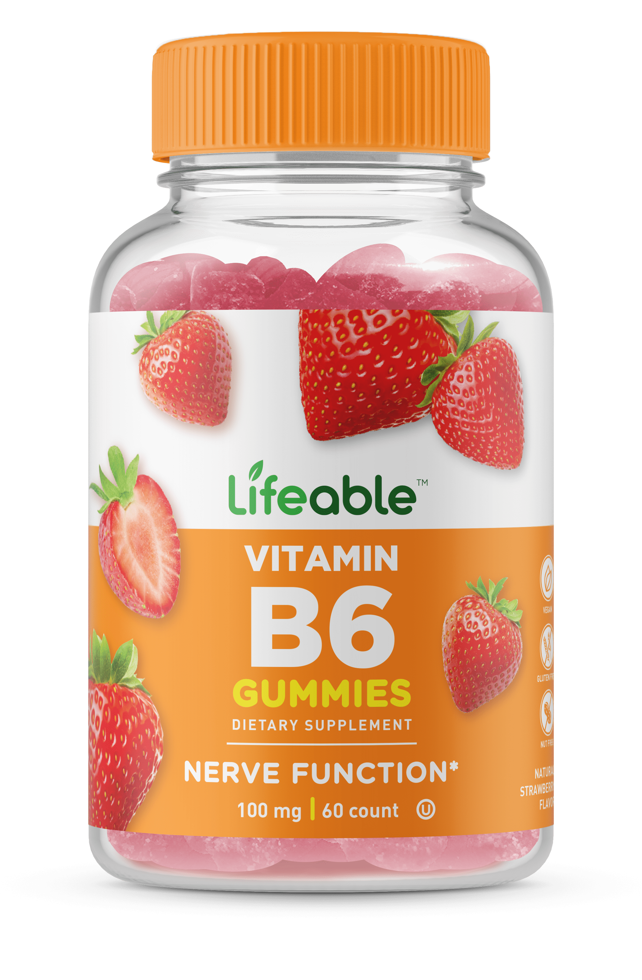 Lifeable Vitamin B6 - 100 mg - 60 Gummies - Walmart.com