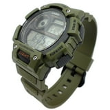 Casio Men's Digital World Time Watch, Green - Walmart.com