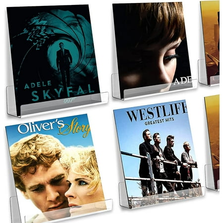 6 Pack Acrylic Shelves Wall Mount, 7 inch Clear Vinyl Record Shelf ...