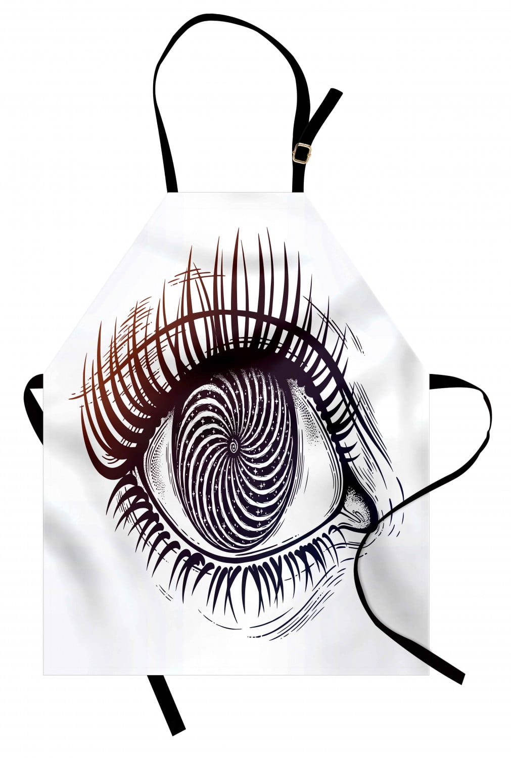 Eyeball Apron, Realistic Detailed Human Eye with Outer Space Themed ...