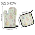 2 PCS Oven Baking Gloves Set Heat Resistant Oven Mitt & Pot Holder Set ...