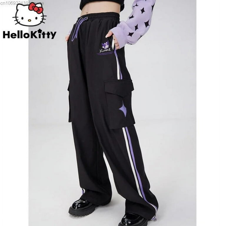 Sanrio Kuromi Melody Cargo Pants Women Cinnamoroll Casual Sanrio Kuromi Melody Cargo Pants Women Cinnamoroll Casual