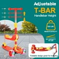 Eotvia Kids Scooter, LED Lighted Wheels, Adjustable Handlebar, Foldable ...