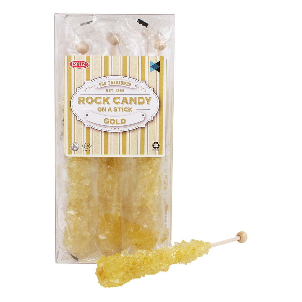Extra Large Rock Candy Sticks: 12 Gold Crystal Rock Candy Sticks ...