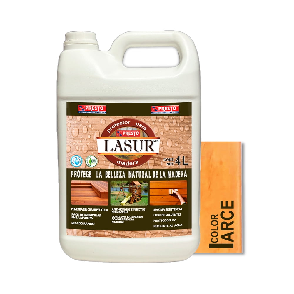 Protector para madera Presto Lasur Arce 4L | Bodega Aurrera en línea