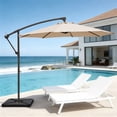 FUNDAZE 10ft 360° Rotating Hanging Offset Patio Umbrella with Tilt for ...