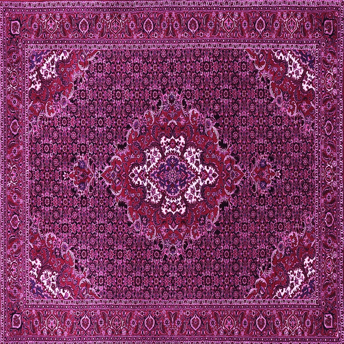 Ahgly Company Indoor Square Persian Pink Traditional Area Rugs, 8 ...