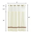 Extra Long Shower Curtain with Snap-in Liner, No Hooks Needed, Sheer ...