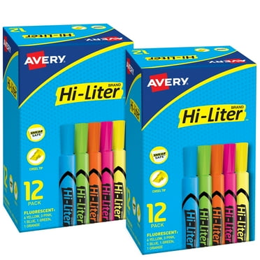 Hi-Liter Desk-Style Highlighters, Assorted Ink Colors, Chisel Tip ...
