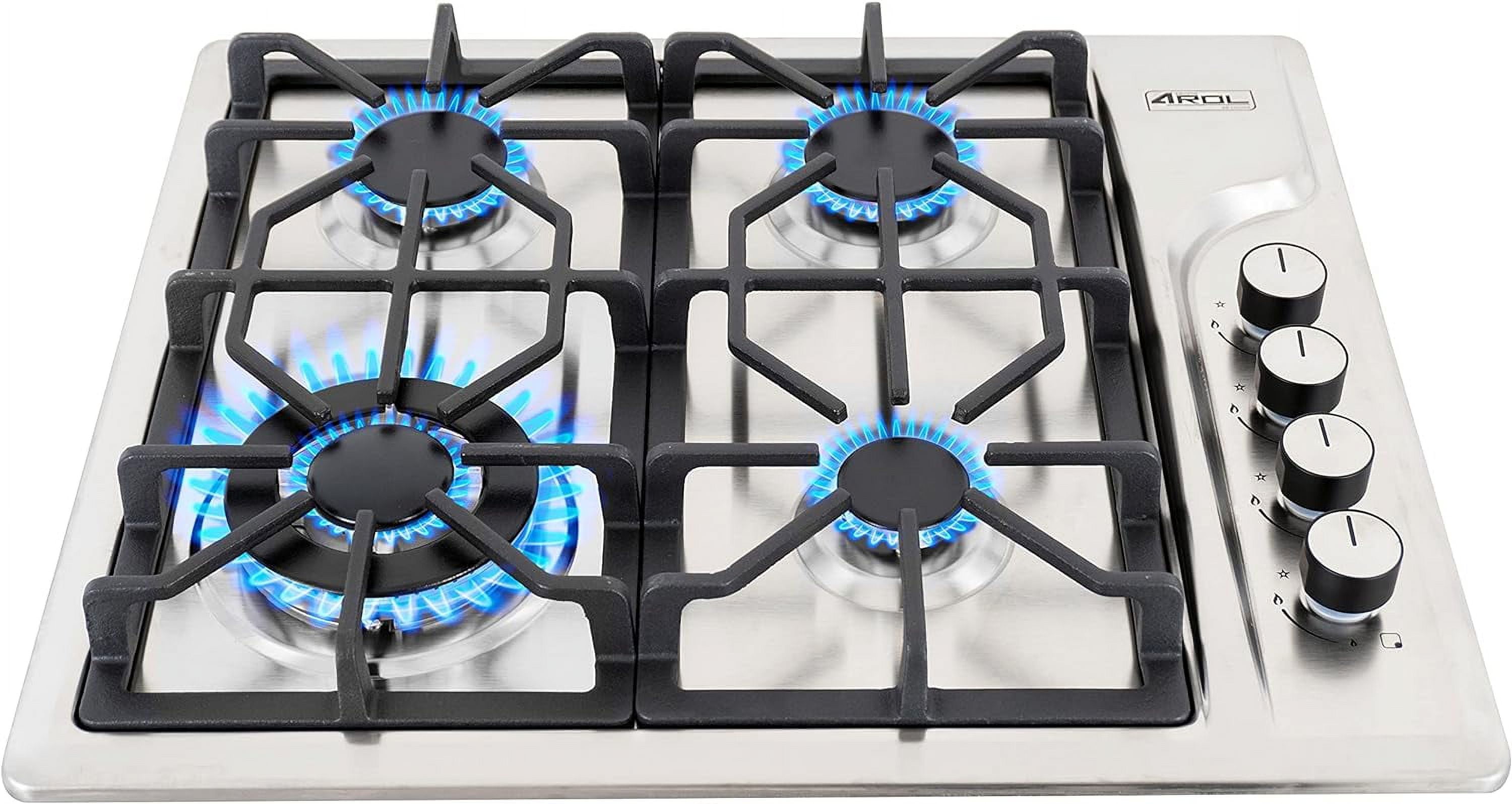 Parrilla de Gas Arol Empotrable Acero Inoxidable 4 Quemadores 59cm P ...