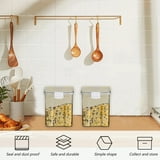 Clear Airtight Food Storage Container Set 5-Piece Plastic Pantry ...