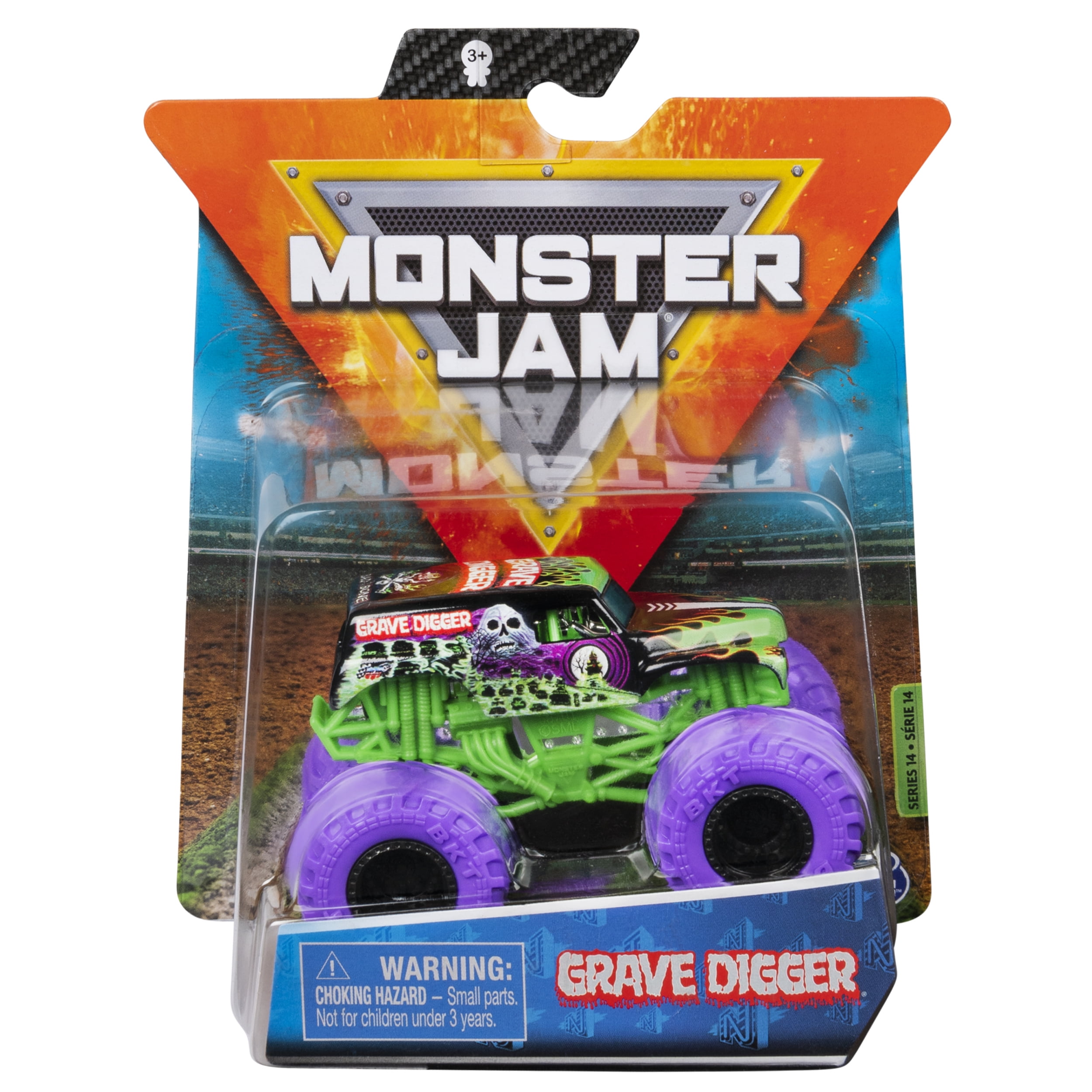 Monster Jam, Official Grave Digger Monster Truck, Die-Cast Vehicle ...