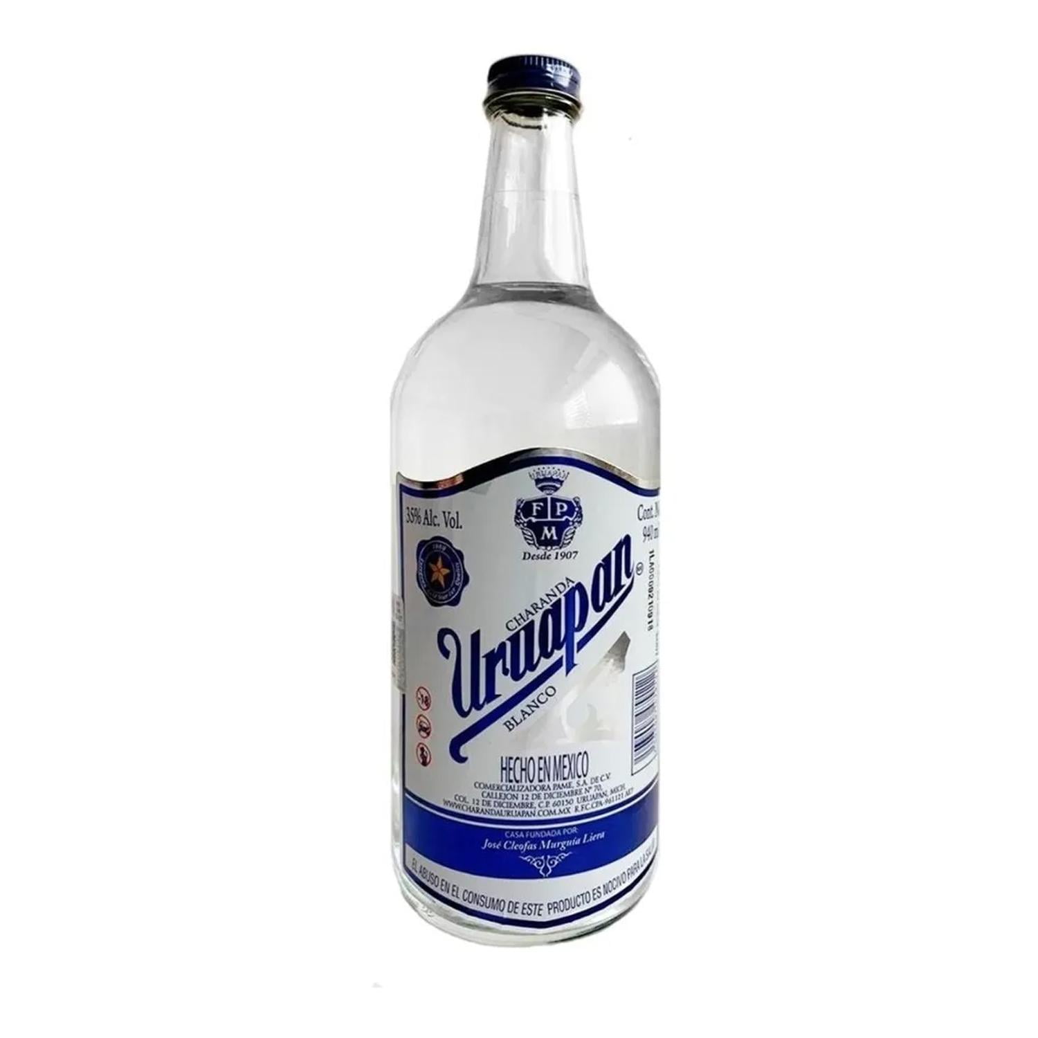 Charanda Uruapan Blanco 940 ml Uruapan Blanco | Walmart en línea