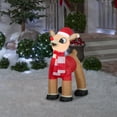 3.5 ft. H Christmas Airblown Outdoor Decor: Rudolph Reindeer in Santa ...