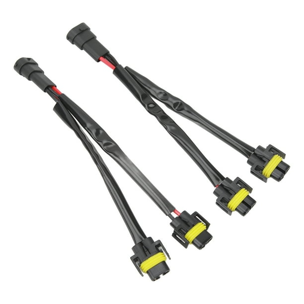 H11 H8 H9 Extension Wiring Harness, 2 Way Headlight Splitter Wire Plug ...