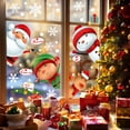 Christmas Snowflakes Santa Decoration Static Glass Stickers Atmosphere ...