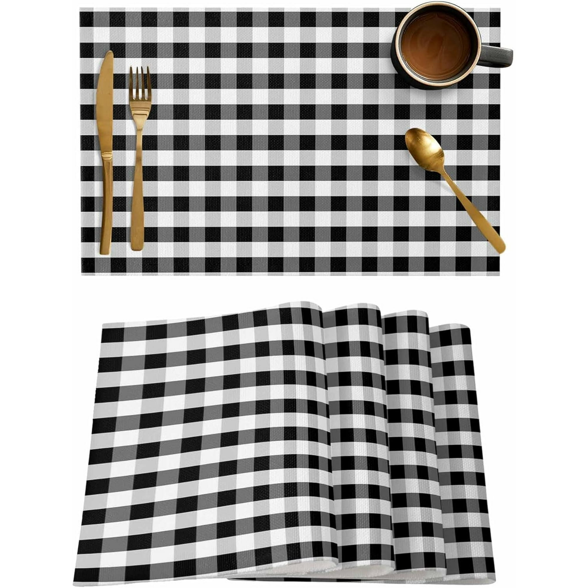 Click here for Jwikk Rustic Black White Buffalo Check Plaid Patte... prices