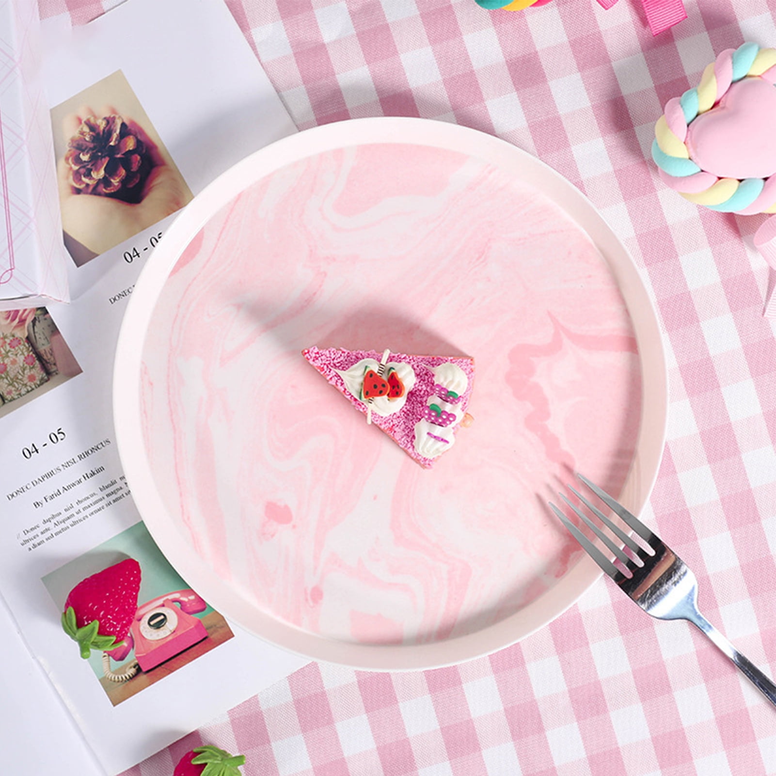 GROFRY Food Tray Wear-Resistant Anti-Spilling Plastic Breakfast Food ...